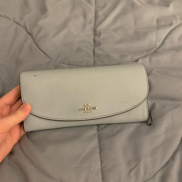 Coach | Bags | Coach Wallet Baby Blue | Poshmark